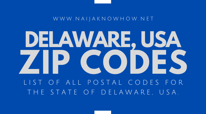 Delaware ZIP Codes – List of Postal Codes for the State of Delaware, USA